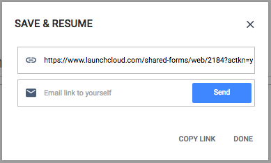 Save & Resume Feature