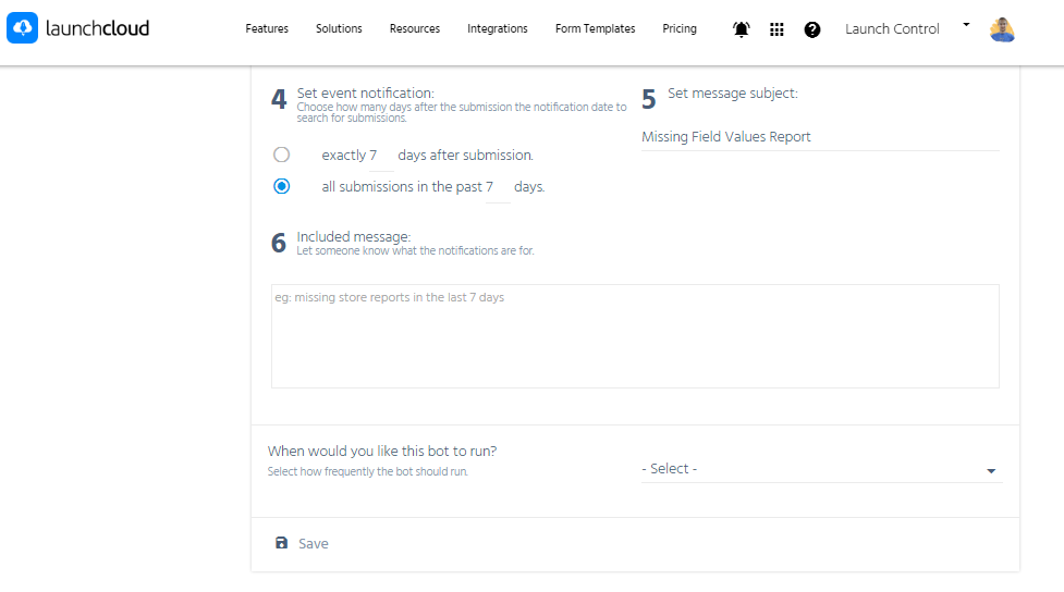 Missing Field Values Internal Bot - Array